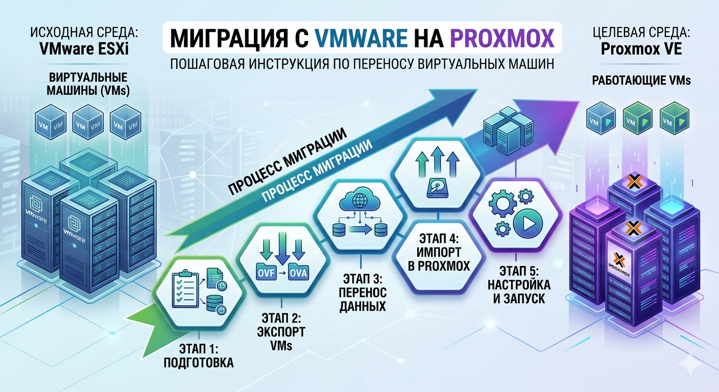 Миграция с VMware на Proxmox- пошаговая инструкция по переносу ...